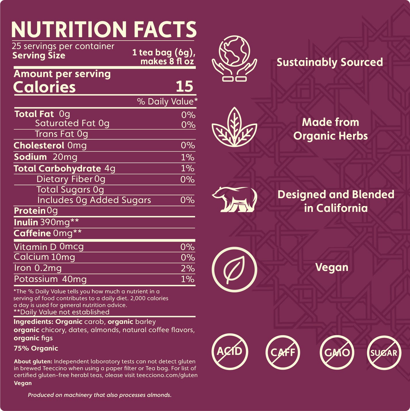 Java Roasted Herbal Coffee – Teeccino